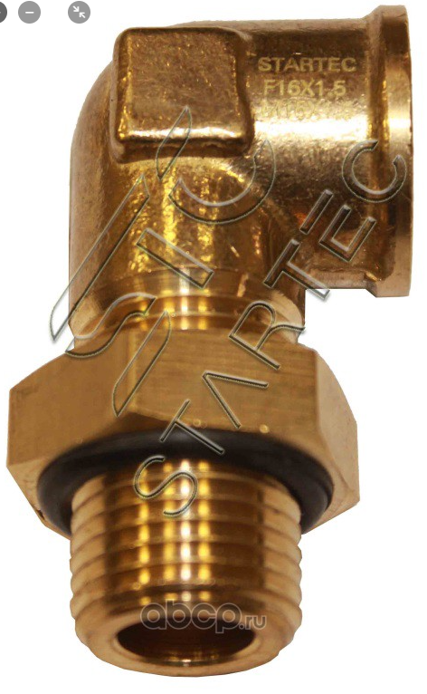 Фитинг угловой m16x1,5 f12x1,5 с контргайкой и уплотнением
