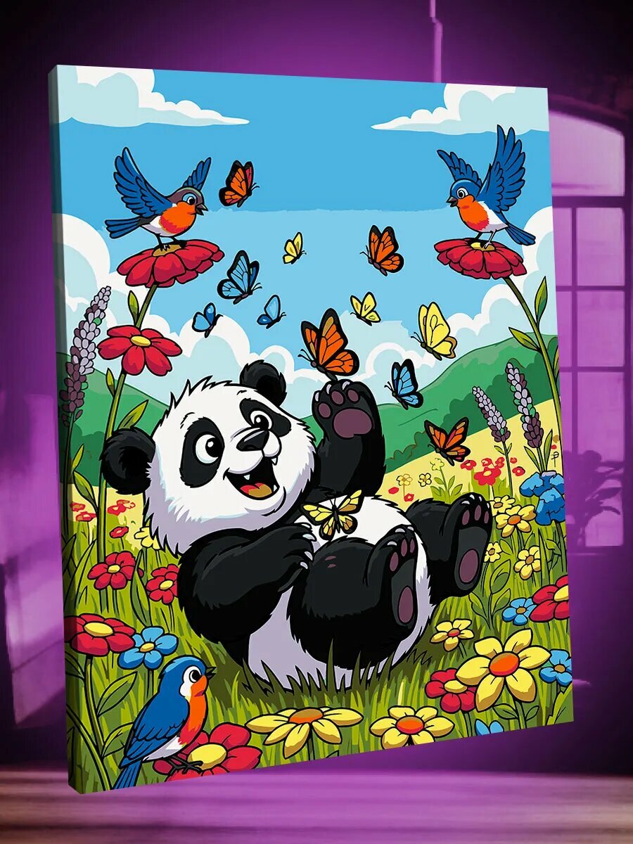 Картина по номерам Панда