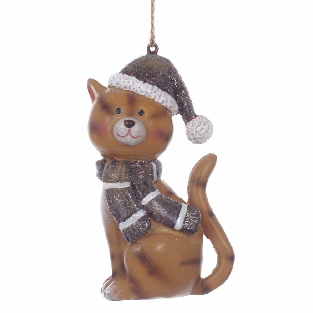 Украшение подвесное "Кошка", 5х4х9 см, 2 вида, без выбора цвета