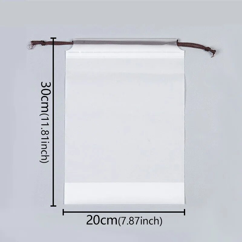 Прозрачные сумки для хранения на шнурке 5/10/20 шт 5PCS, 20x30cm