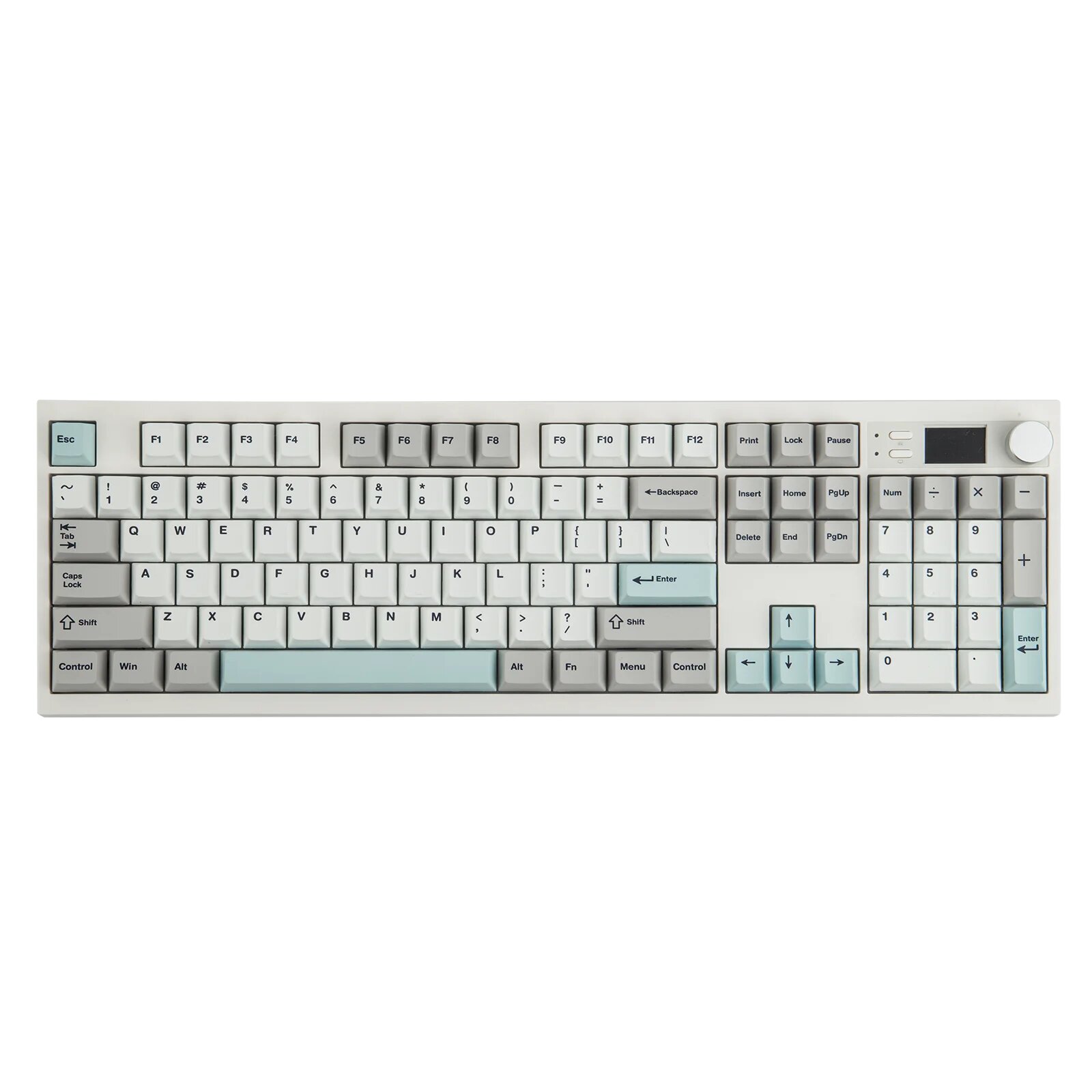 EPOMAKER QK108, Sea Salt Silent V2, Grey White Green
