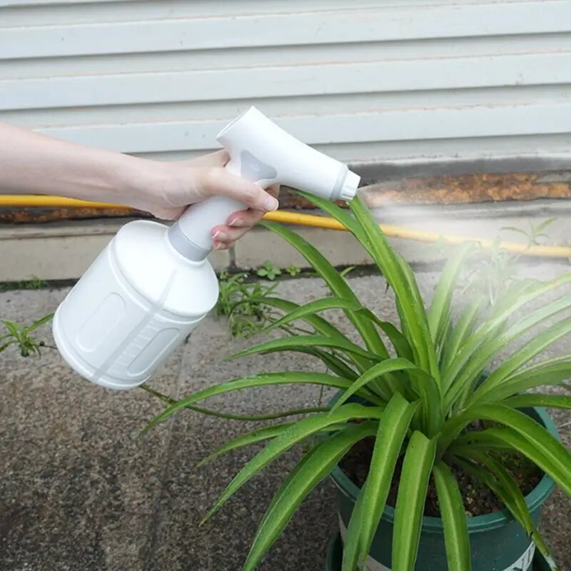 Электрический распылитель, перезаряжаемый распылитель тумана, 1 л, прозрачный масштабированный резервуар для воды, ультратонкое распыление, бесшумный ирригационный инструмент