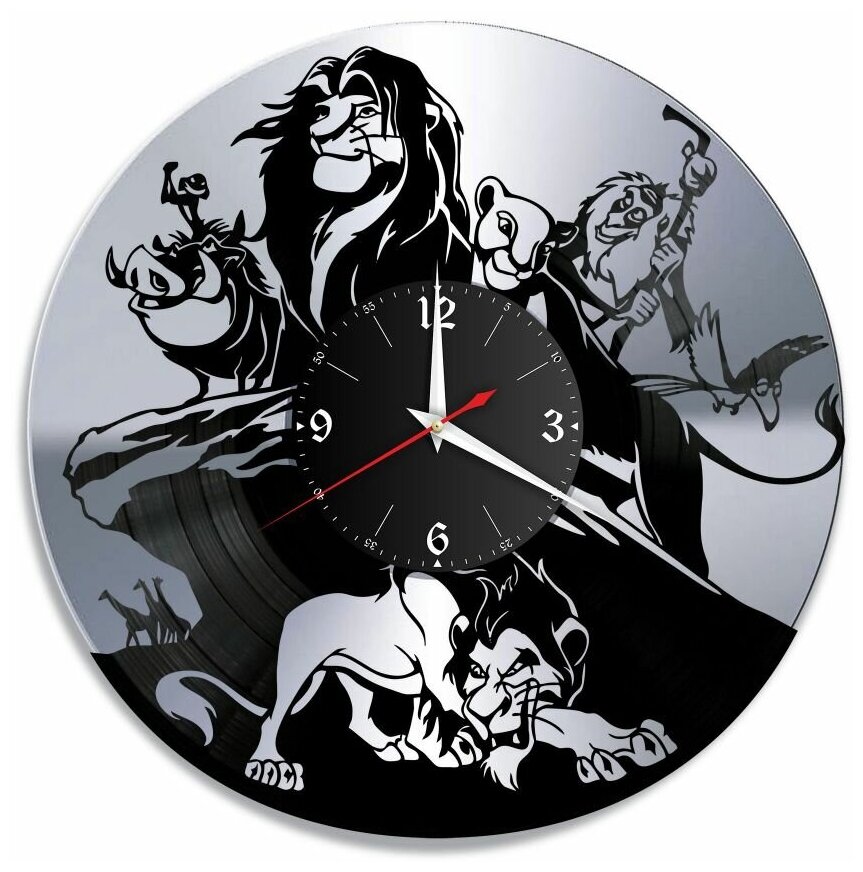 Часы из винила Redlaser "Король Лев, The Lion King, Симба, Шрам, Дисней" VW-10332-2