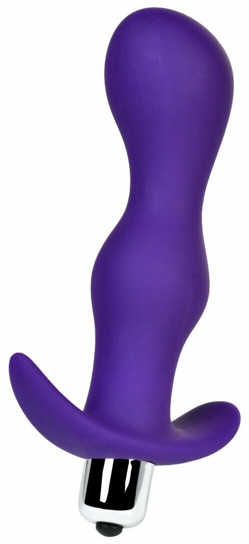 Анальная пробка С вибрацией A-TOYS BY TOYFA KAMET, размер L, силикон, фиолетовая, 14 СМ