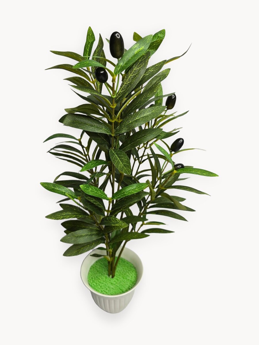 Искусственное дерево Holodilova "Олива" в горшке, 40см, цвет зеленый