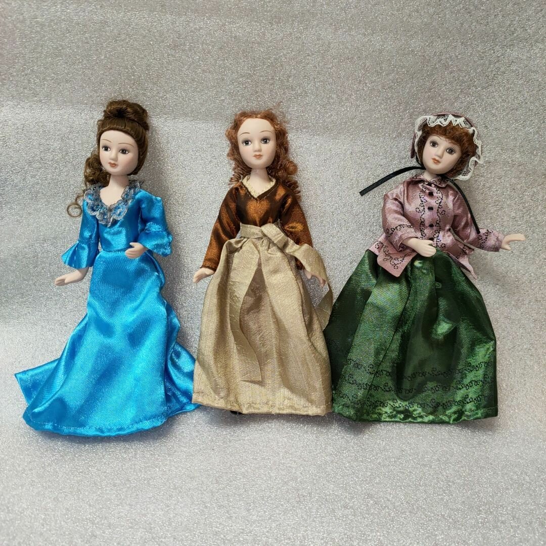 Куклы фарфоровые Деагостини Дамы эпохи Журналы № 20, 81, 91 набор