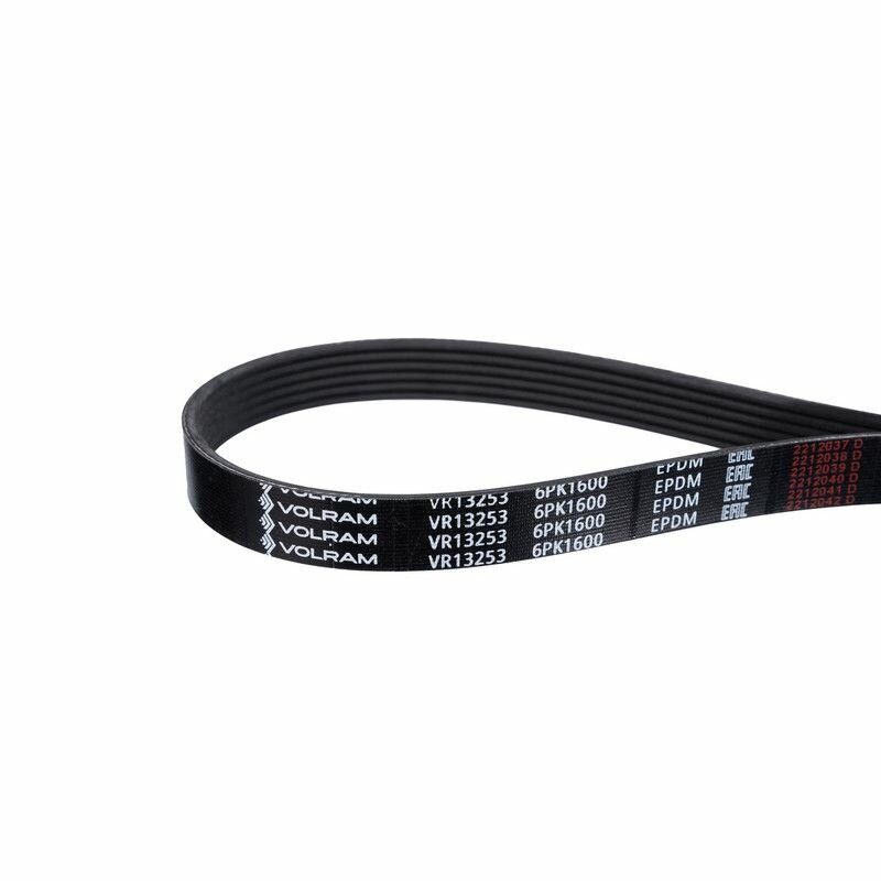 Ремень поликлиновой 6PK1600 для а/м Volkswagen Golf, OPEL Corsa, SKODA Fabia, VOLRAM VR13253