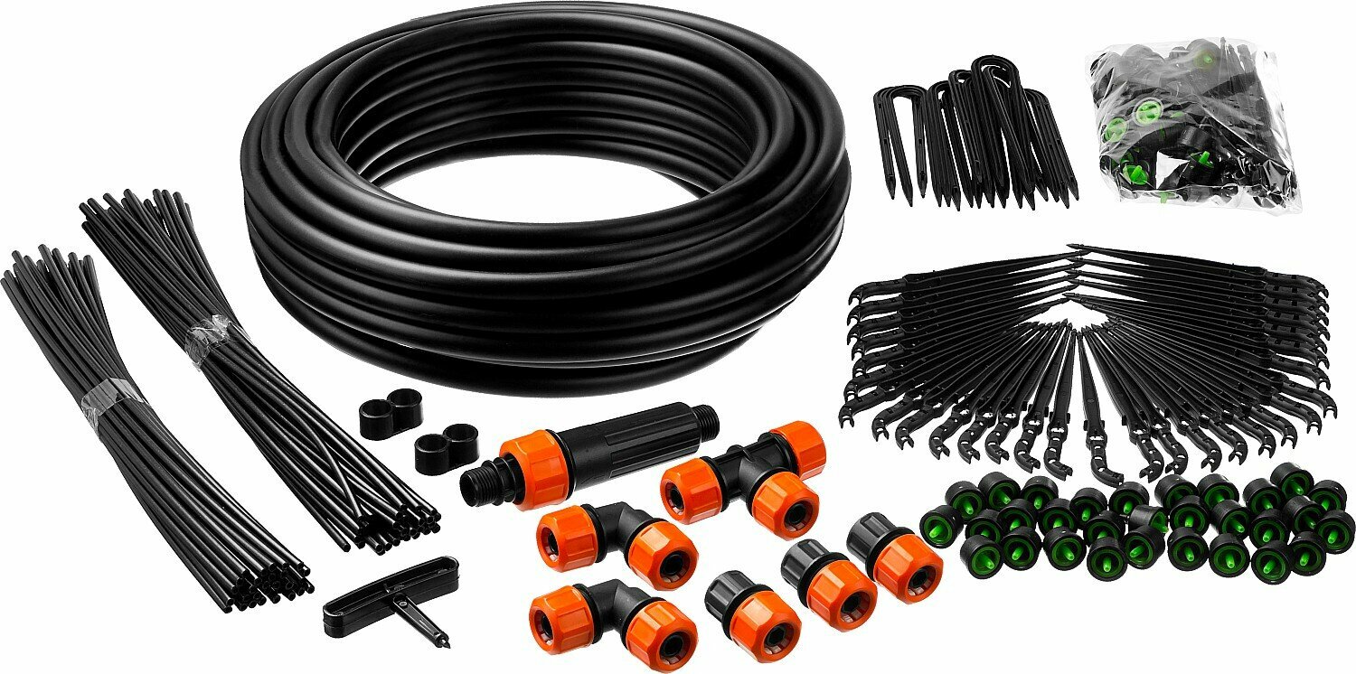 GRINDA 1/2″, 18 м, шланг магистральный, площадь полива 18 кв м, расход воды 4л/ч на раст, на 60 раст (425270-60)