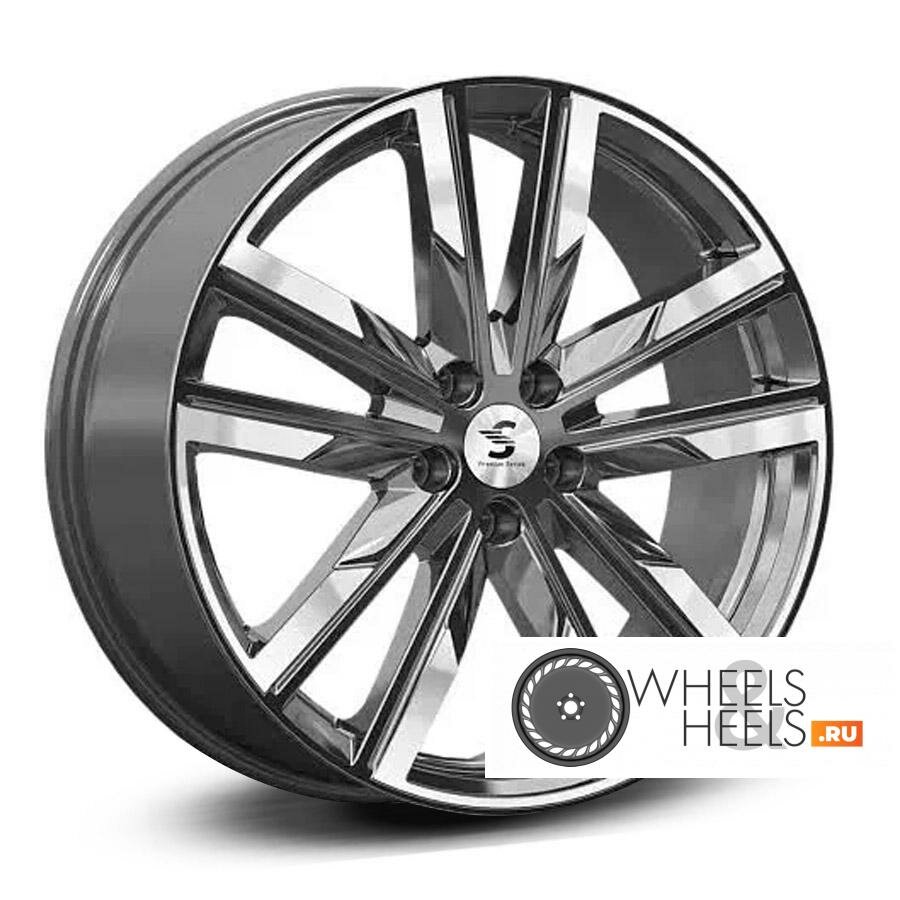 Диск Premium Series КР014 Tiguan 20x8 5x112 et41 dia57.1 Графитовый глянцевый с полированной лицевой поверхностью