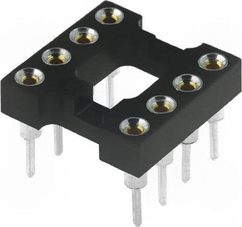 Панелька TE Connectivity 2-1571552-2 Панелька: DIP PIN: 8 Шаг: 2,54мм прецизионная THT gold flash 1шт