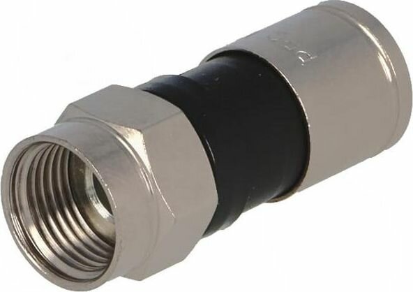 Разъем PPC EX6-49/83 Вилка F "папа" прямой 75Ом RG6 компрессионный на провод 1шт