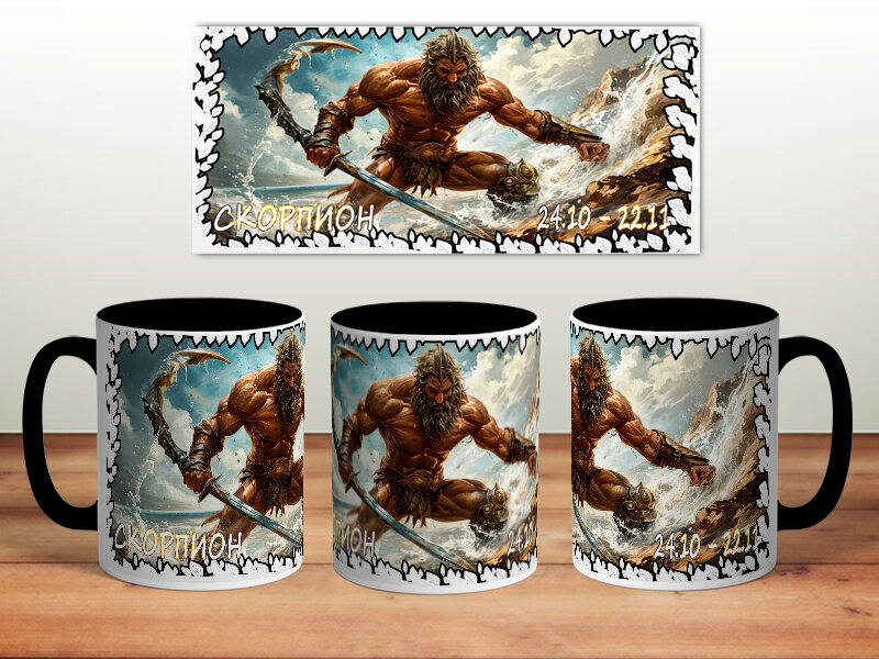 Кружка "Скорпион", керамика, 330 мл, подходит для СВЧ, посудомойке