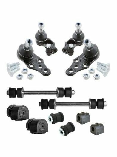 Комплект передней подвески сайлентблоки шаровые с болтами крепления наконечники стойки стабилизатора на все Chevrolet Lanos/ZAZ Chance/Sens