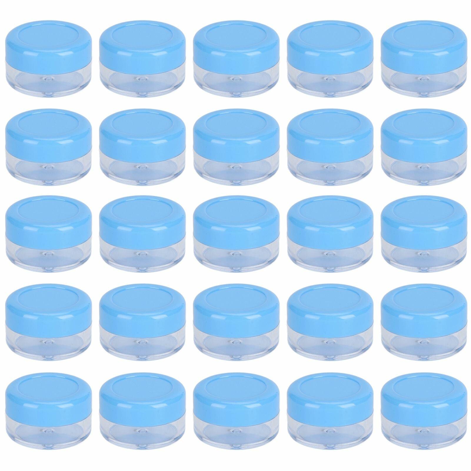 25 шт. маленькие круглые компактные пустые косметические контейнеры для крема пластиковые дорожные банки для красоты