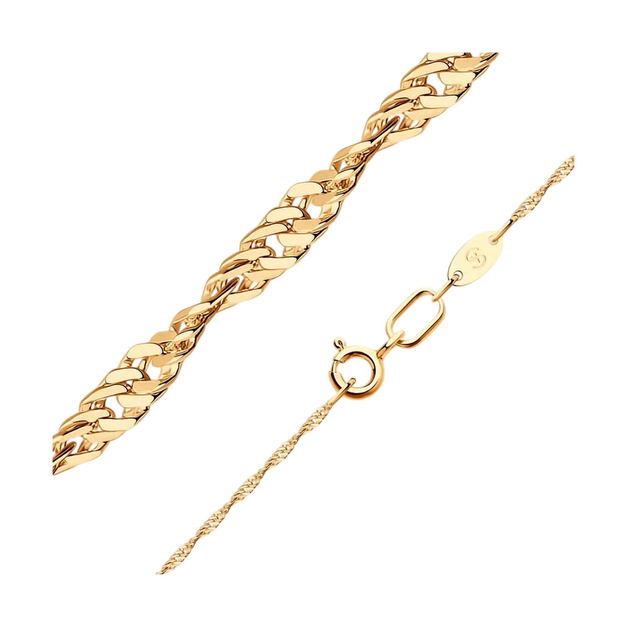 Цепь красное золото, 585 проба