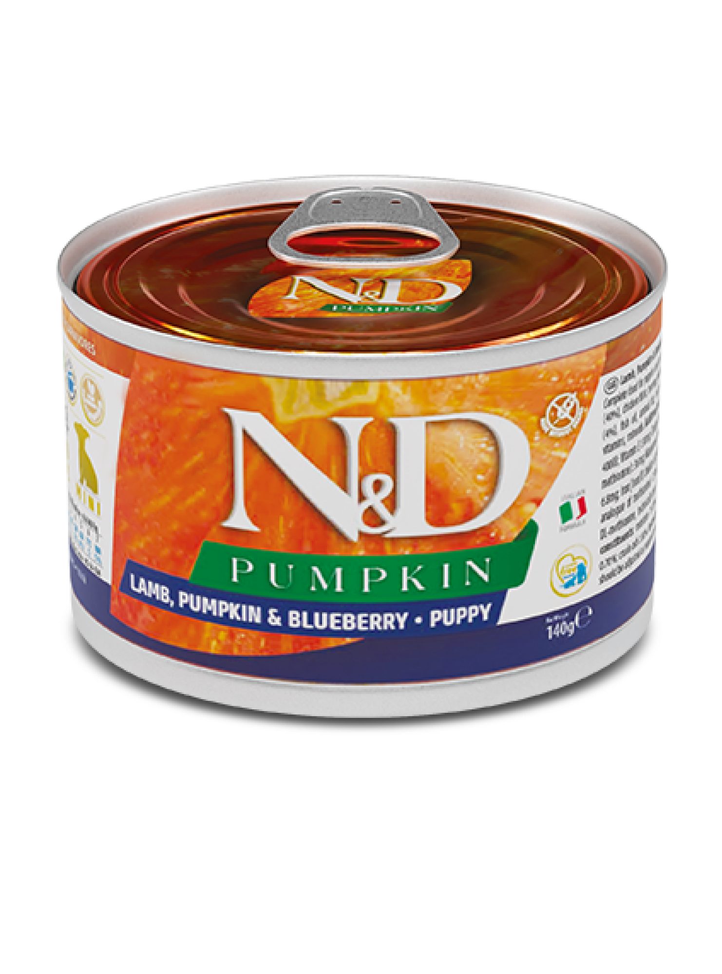 Влажный корм Farmina "N&D", для щенков, ягненок, тыква, черника, 140 г