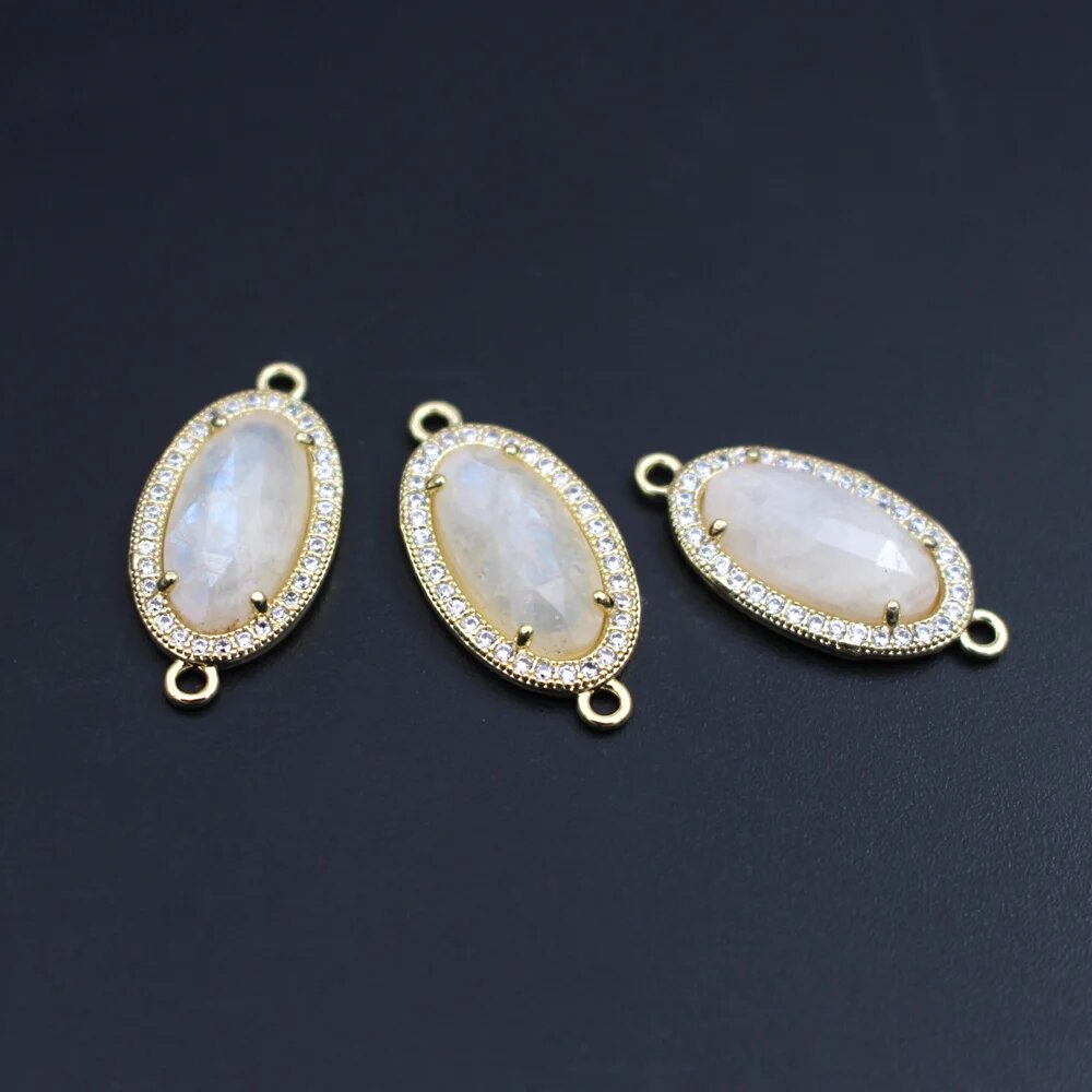 CLDXUCLD Синий Амазонит Лабрадорит Подвески 10 шт Moon stone