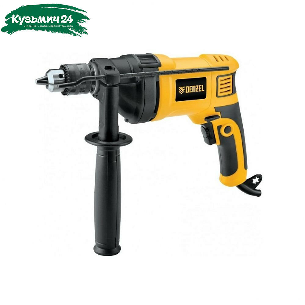 Дрель ударная Denzel ID-850, 850 Вт, 0-3000 об/мин, 48000 уд/мин, кейс, 1 шт.