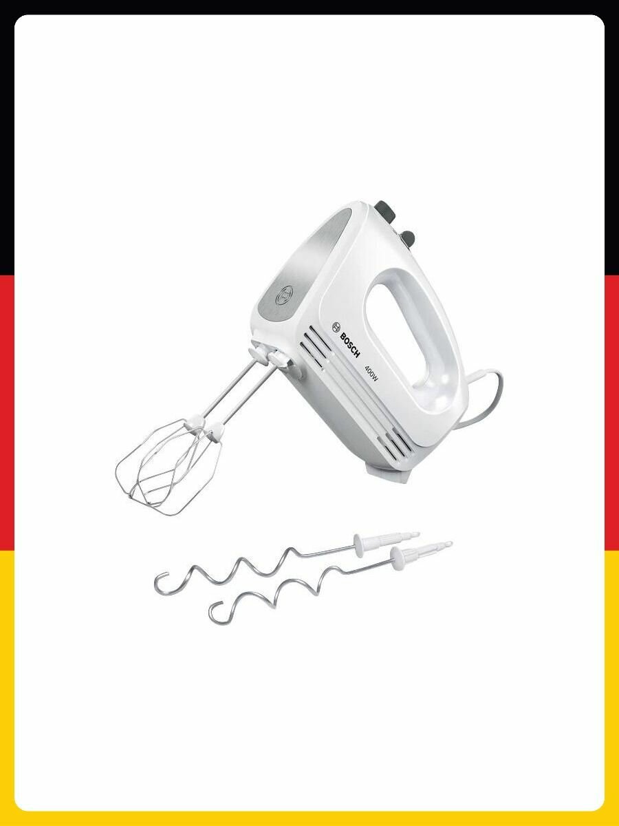 Ручной миксер Bosch Household MFQ24200, 400 Вт, белый