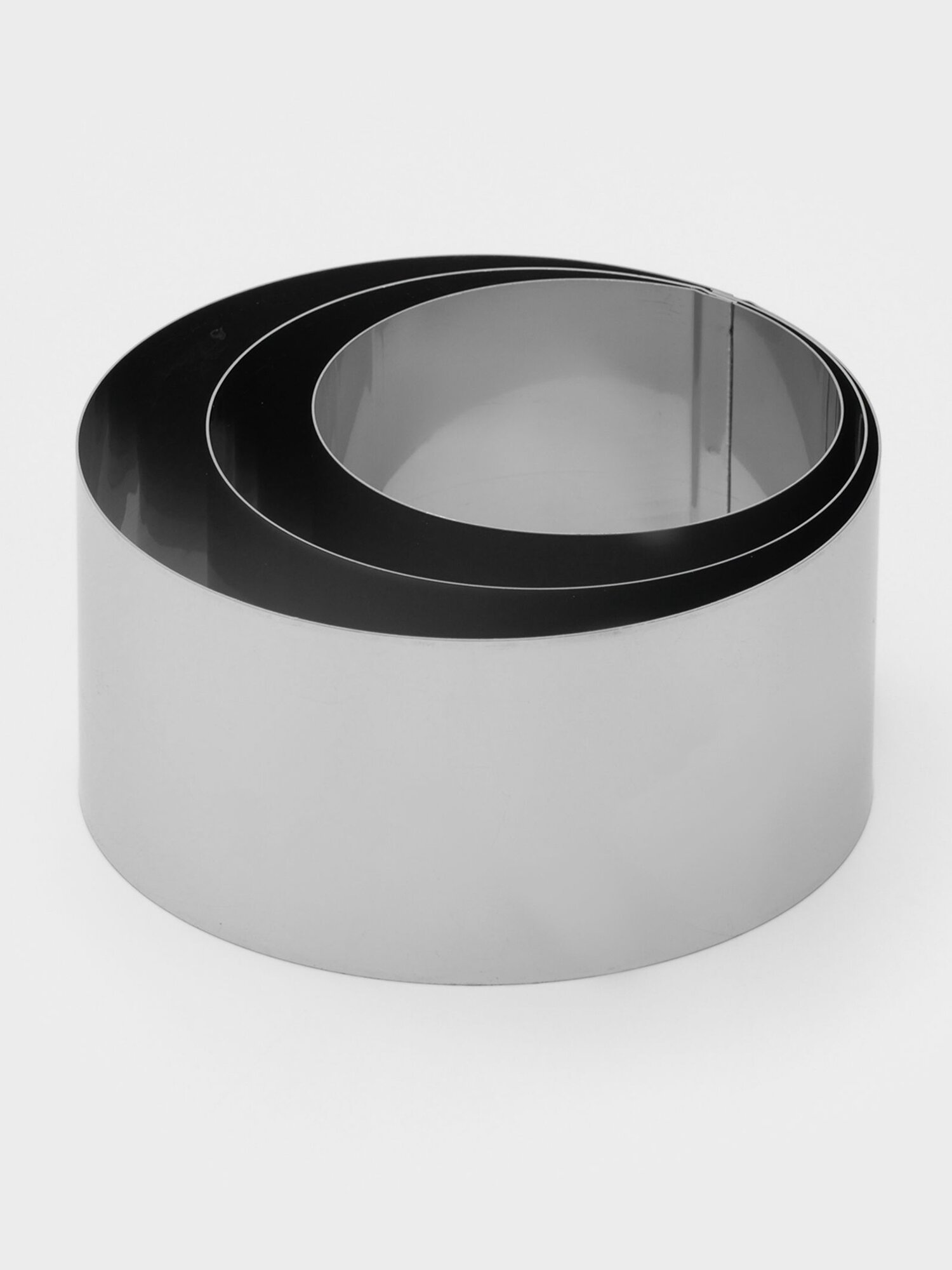 Формы для выкладки и выпечки Круг , набор 3 шт, d 8 см, d 10 см, d 12 см, нержавеющая сталь, серебристый