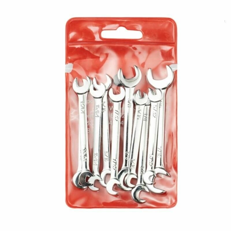 Набор из 10 предметов, метрический и дюймовый мини-гаечный ключ полного открывания-дюймовый-двойного открывания