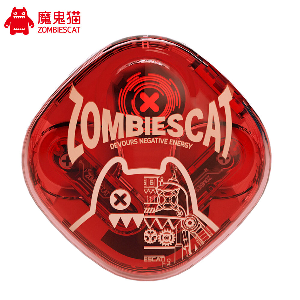 ZOMBIESCAT B2 Наушники беспроводные BT5.3, Черный Красный Белый, ёмкость аккумулятора наушник 30mAh, зарядное устройство 180mAh, время зарядки 1.5ч, время воспроизведения музыки ~5-6ч, стандарт GB 4943.1-2022, дальность передачи ≥10м, импеданс драйвера