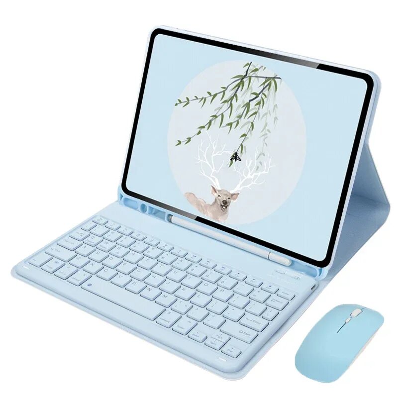 Для Galaxy Tab S7 S8 11-дюймовый чехол с клавиатурой Teclado для Samsung S7 S8 S9 FE S9 Русский Испанский Иврит Португальский чехол для планшета