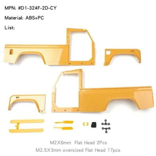 TRX-4 Моделирование 324 мм Колесная база 2 двери Пикап Корпус для 1/10 RC Гусеничный автомобиль Traxxas TRX4 DEFENDER RD110 Запчасти