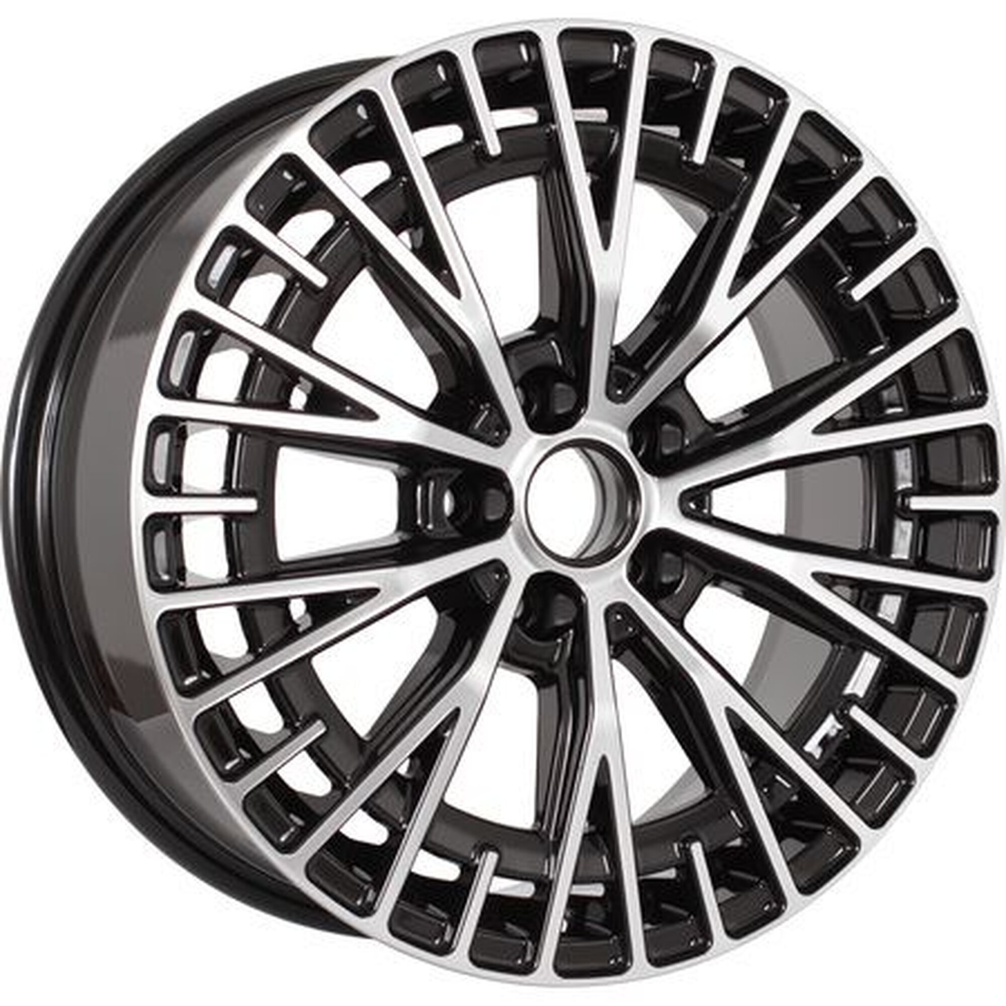 Колесный литой диск KDW KD1730(КС1098-08) R17x7 5x114.3 ET40 CB64.1 Black_Front_Polished