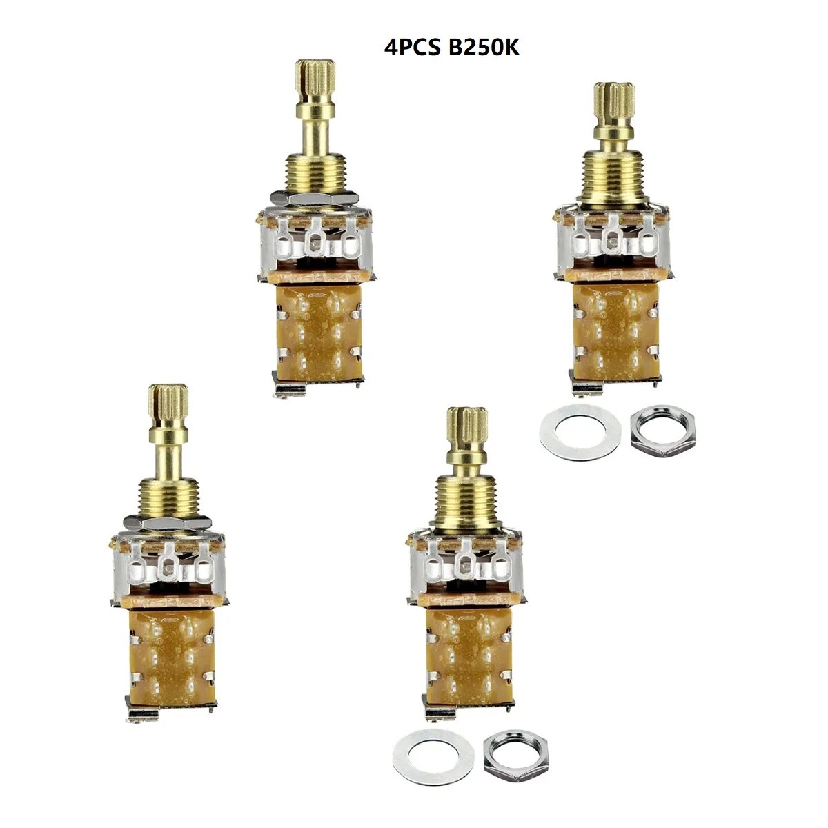 Потенциометры для гитары FLEOR 4PCS B250K