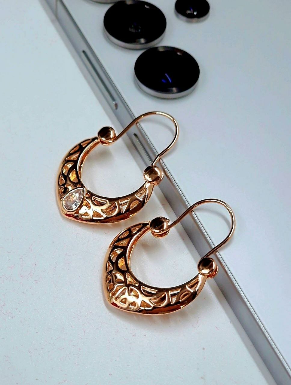 Серьги, фианит