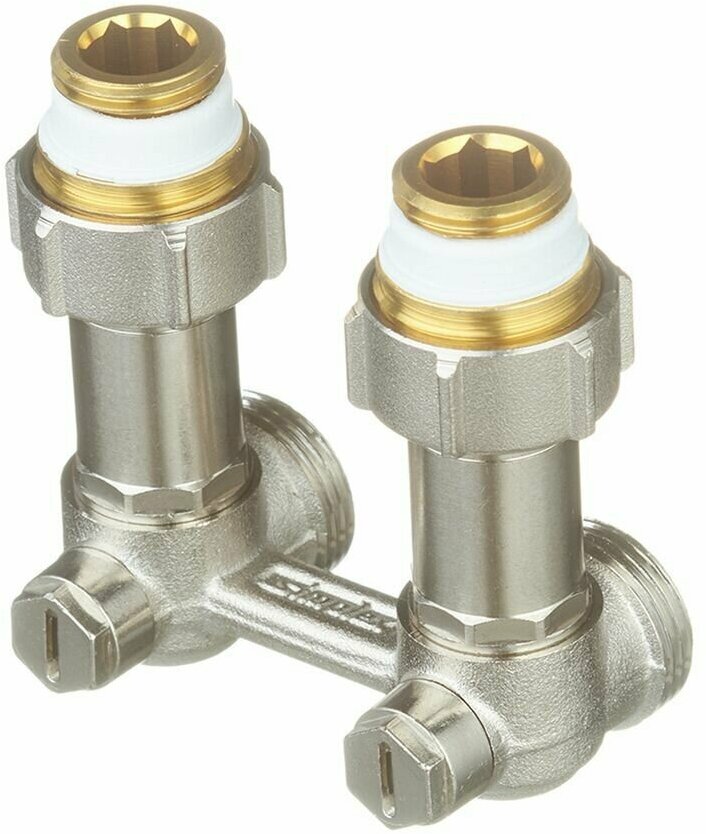 Узел нижнего подключения угловой Simplex ET2/50 3/4 ВР(г) x 3/4 НР(ш) ЕК c компенсатором высоты F10086