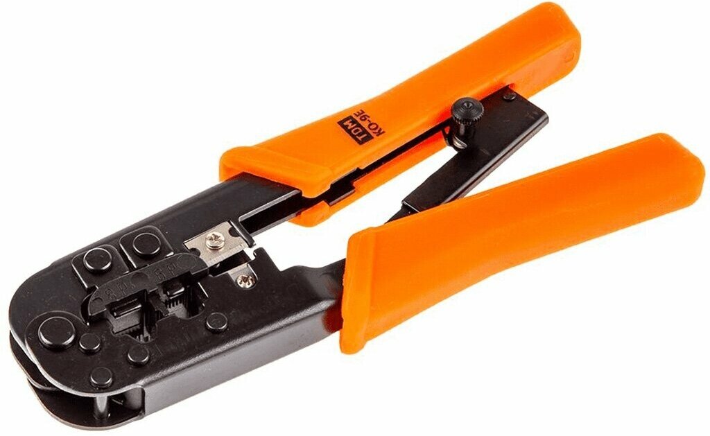 Клещи обжимные, наконечники RJ-11 10 шт, RJ-45 10 шт, TDM Electric, Мастер Электрик KO-9E, SQ1001-0207
