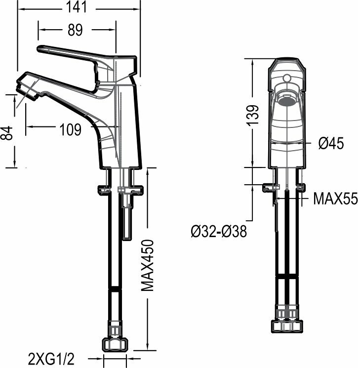 Смеситель для раковины Bravat Eco F1111147C – раковина для ванной комнаты