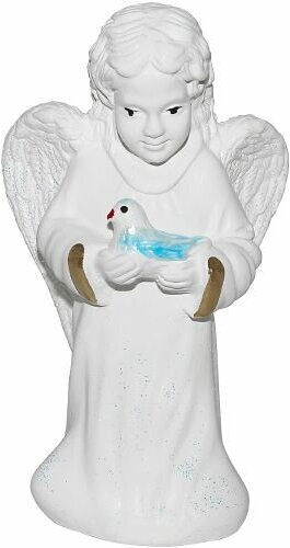 Ангел с голубем (с блестками, гипс).