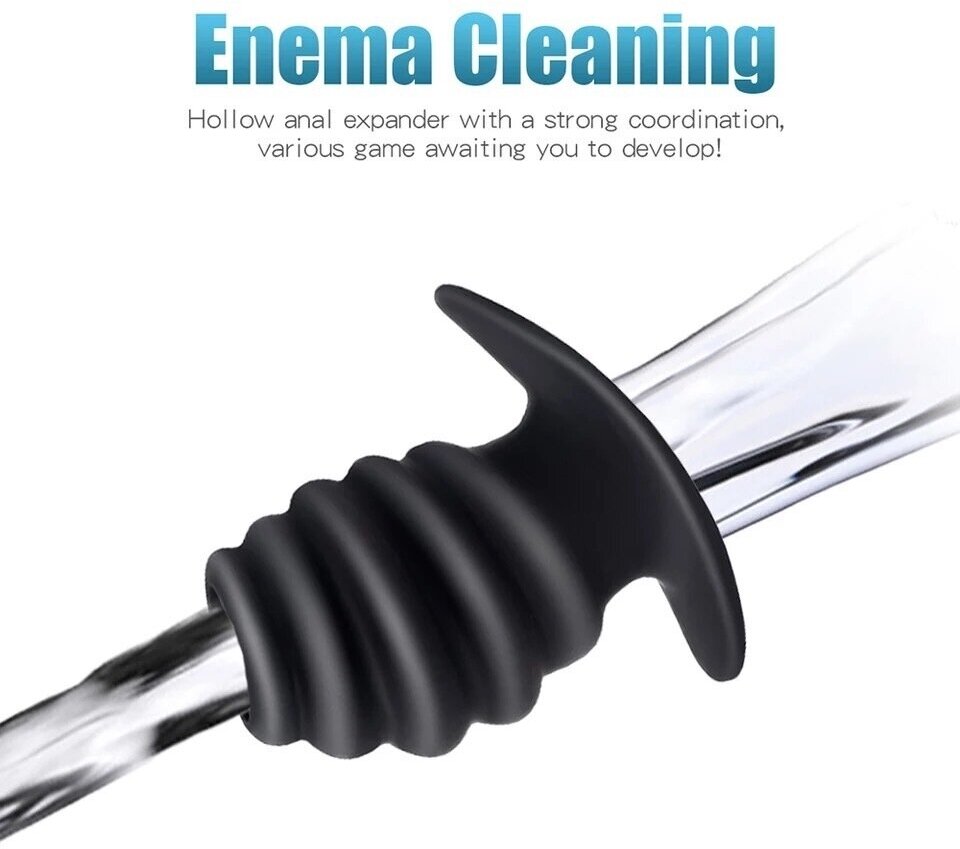 Рельефная полая анальная пробка, L размер (6,7 см.).