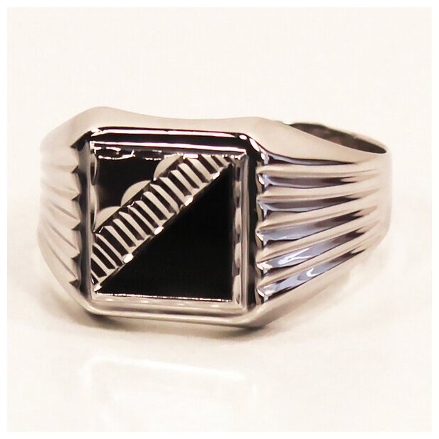 Печатка, серебро, 925 проба, фианит