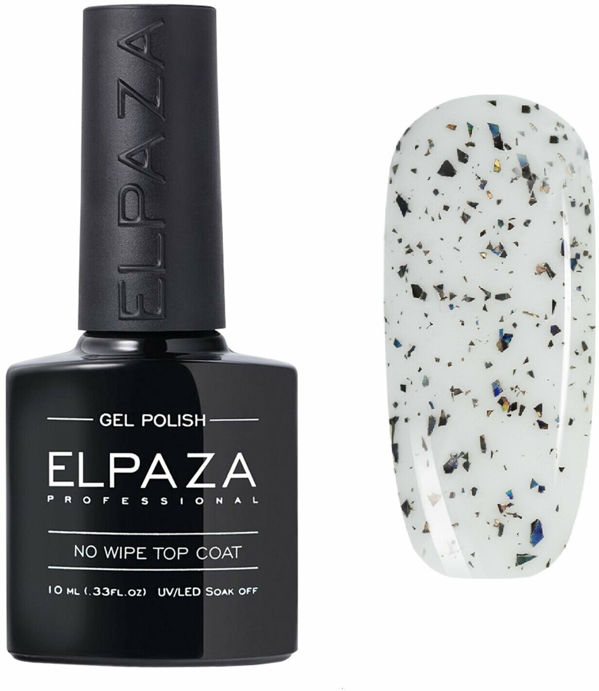 ELPAZA, Топ без липкости FLAKES BLACK (10 мл)