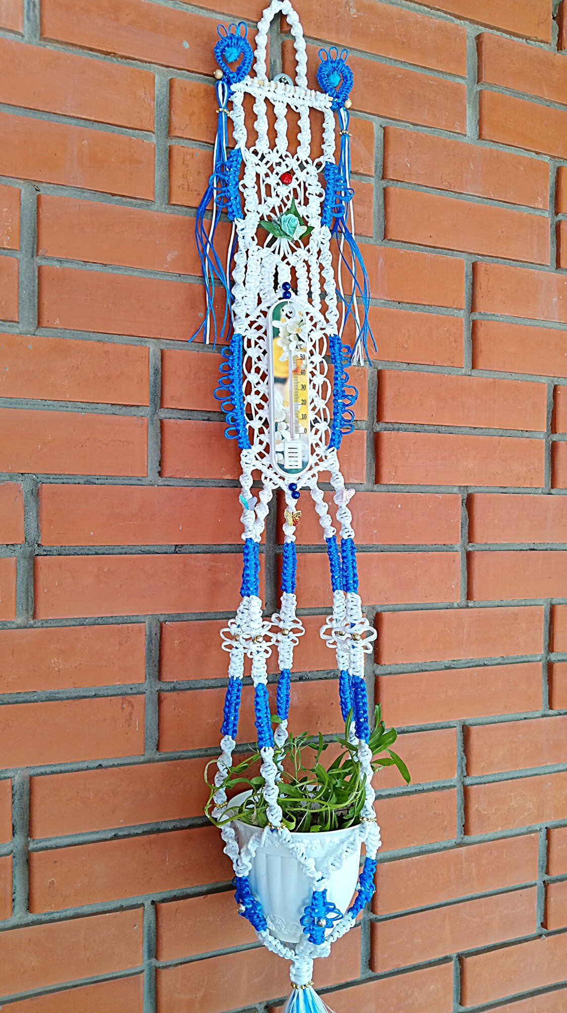 Подвесное кашпо Макраме