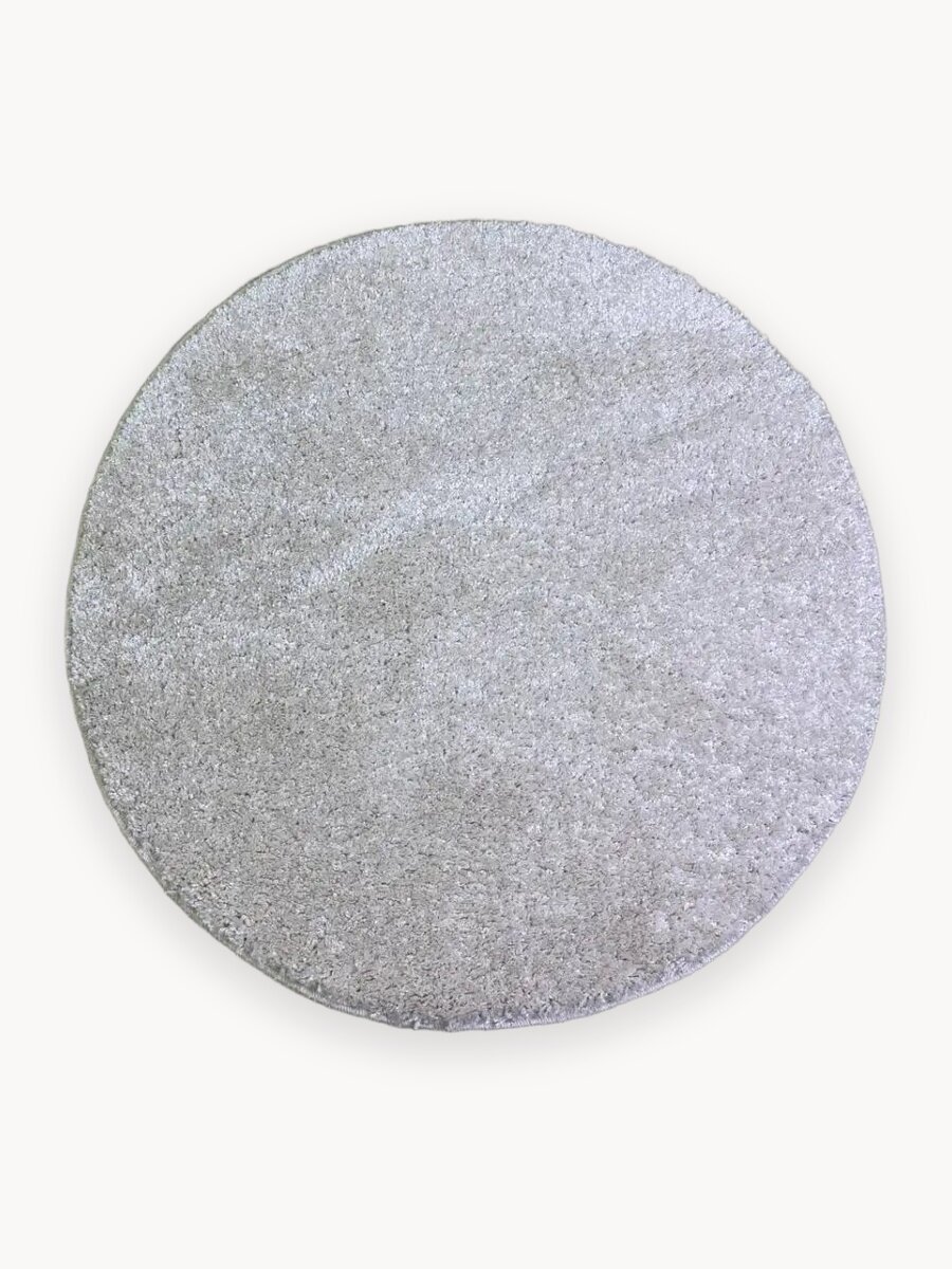 Ковер GLOREKS CARPETS "Шагги", круглый 80 см, белый, полипропилен,