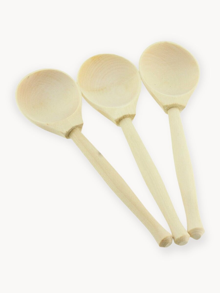 Набор деревянных ложек 14,5 см для росписи и декупажа , заготовка для декорирования 3 шт Ulanik