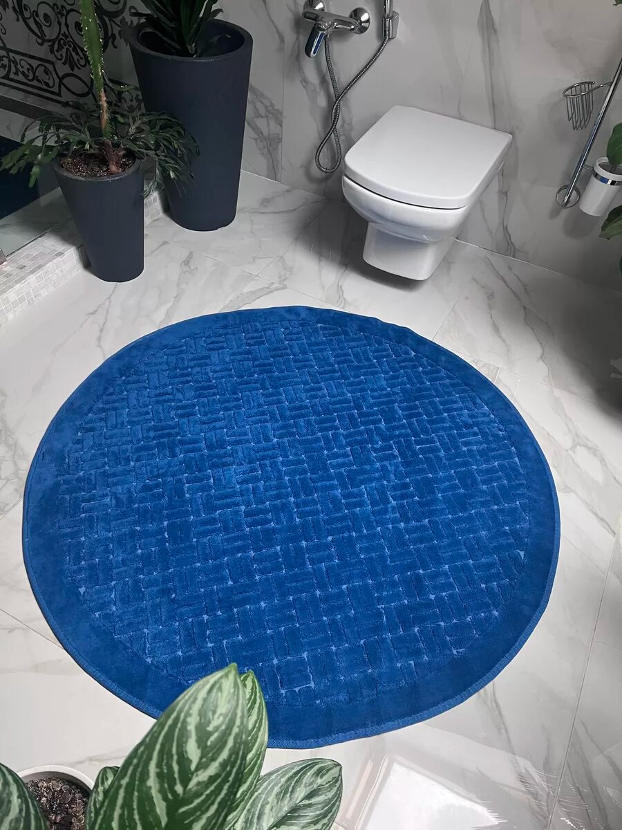 Коврик Natali's Carpets на пол для ванной и туалета 120x120см" Турция