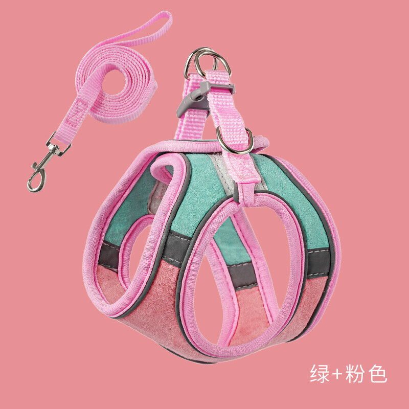 Шлейка-жилет для кошек светоотражающая, с защитой от побега, сетчатая, дышащая, безопасная для котят, с выдвижным