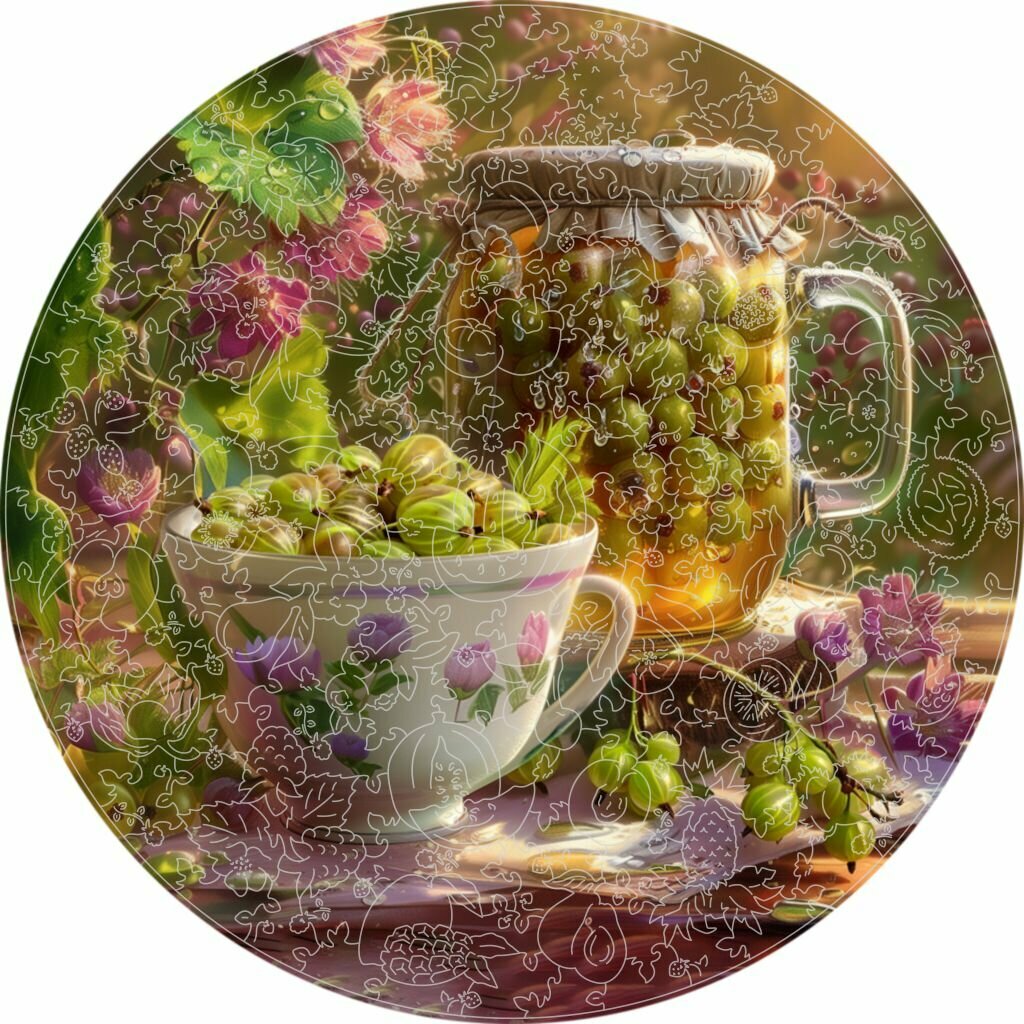 Деревянный пазл BoberBox "Крыжовник Натюрморт", 200 деталей