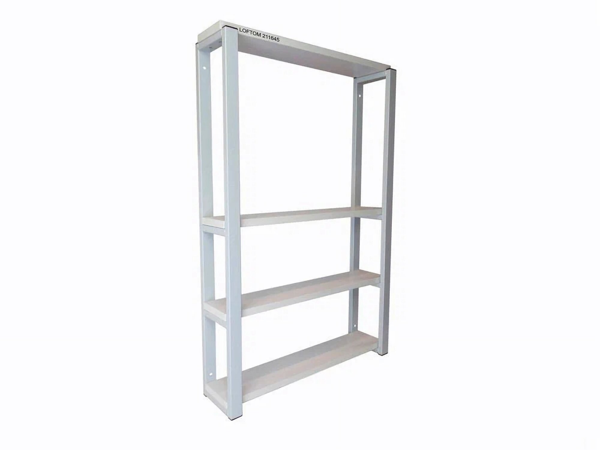 Полка для хранения GARROSS "SIBERIA 211645", четыре полки 10х54 см, высота 82 см, каркас серый, цвет полок сосна