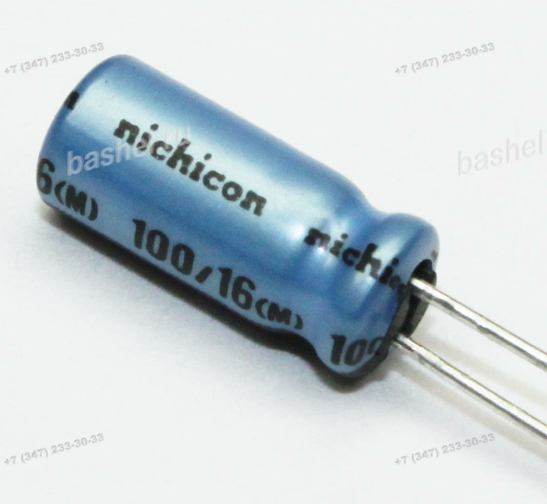 ECAP 100 мкФ / 16В (5х11) KA 105°C, Конденсатор электролитический, NICHICON