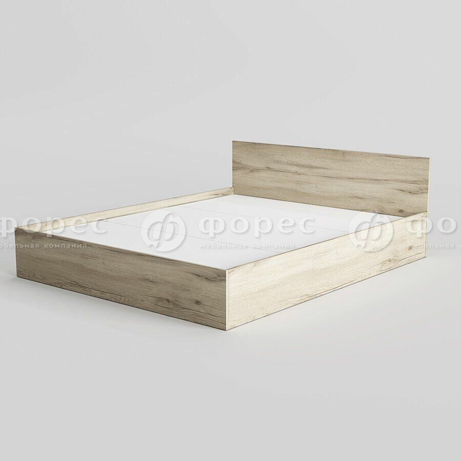 СГ Норд Кровать 1,6, дуб крафт серая (Форес)