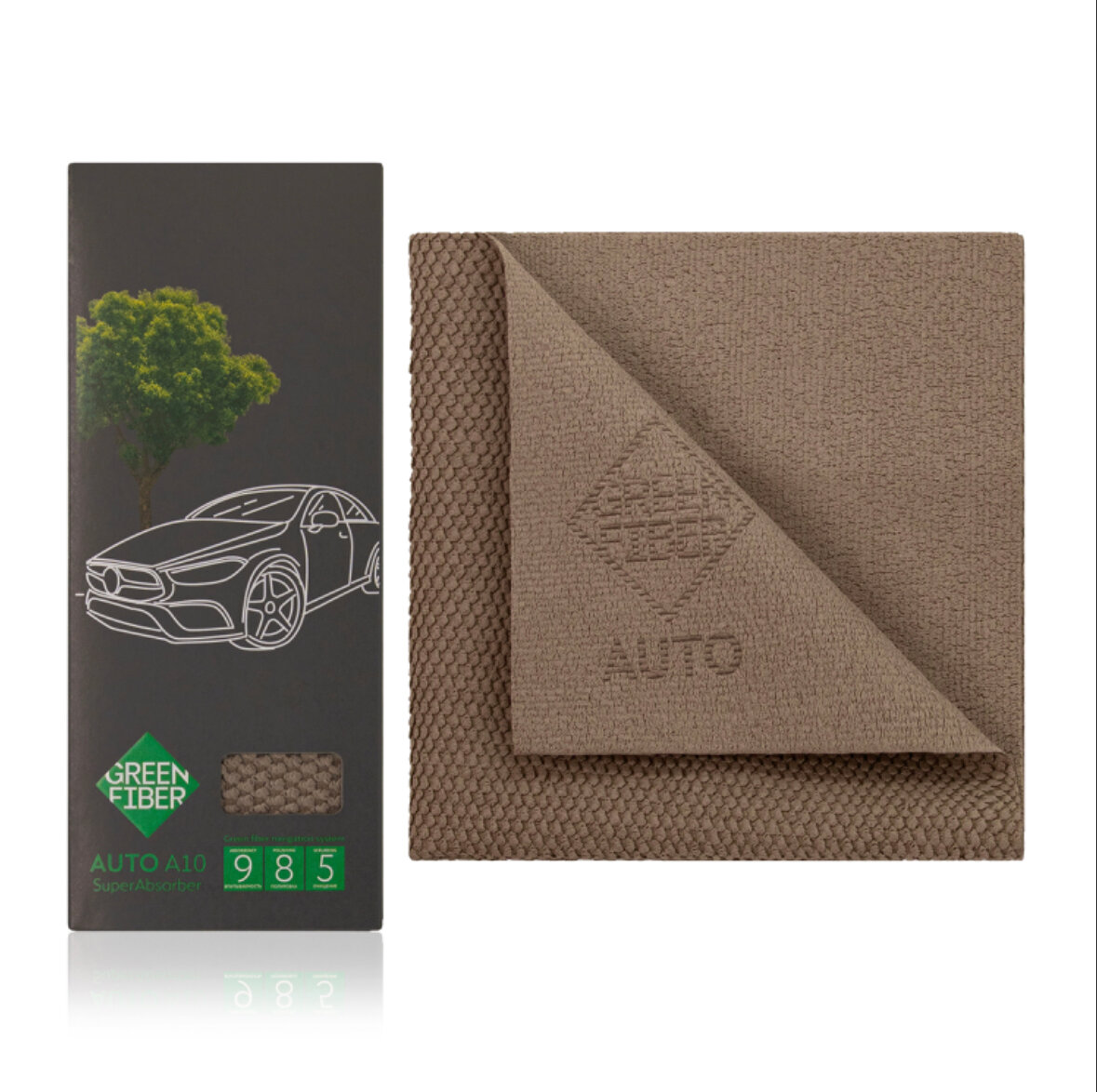Супервпитывающая салфетка для автомобиля Файбер Green Fiber Auto