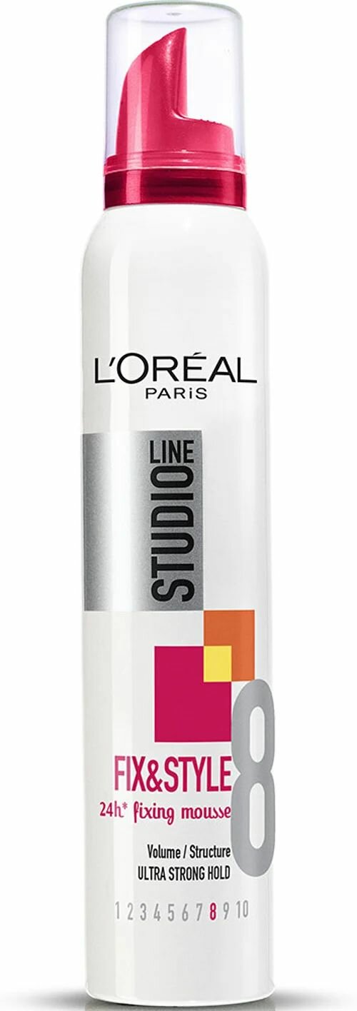 L'Oral Пена-мусс Fix&Style супер сильной фиксации (фикс.8) 200 мл (Франция)