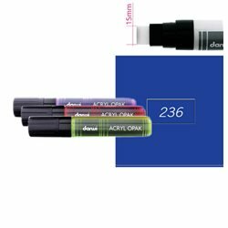 Синий глубокий. Акриловый маркер DARWI Acryl Opak 15мм